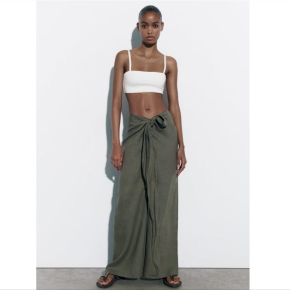 Zara | Pants & Jumpsuits | Zara Linen Pareo Pants | Poshmark